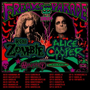 ROB ZOMBIE / ALICE COOPER Freaks On Parade 2024 Setlist Playlist ...