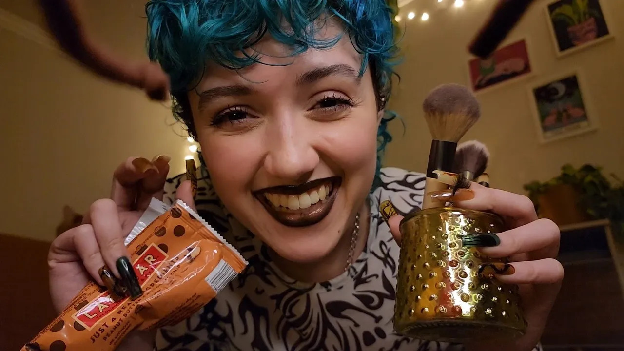 ASMR You’re a Roach & I’m Doing Your Makeup 🪳(lofi, layered sounds ...