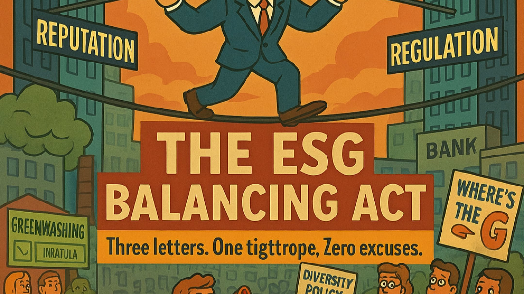The ESG Balancing Act: Three Letters. One Tightrope. Zero Excuses ...