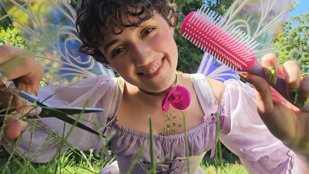 ASMR Garden Fairy Trims Your Hair 🧚‍♂️ (It's Grass) whispered roleplay ...
