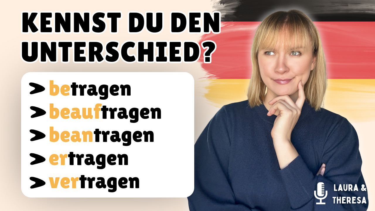 #47 Verben mit "tragen": Kennst DU den Unterschied? (Deutsch B2,C1 ...
