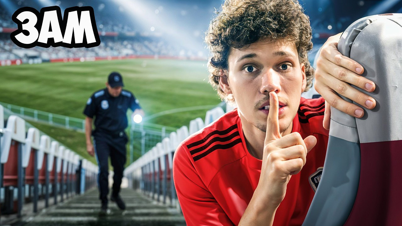 Staying Overnight in a Football Stadium! (24 Hour Challenge) - Jesser ...